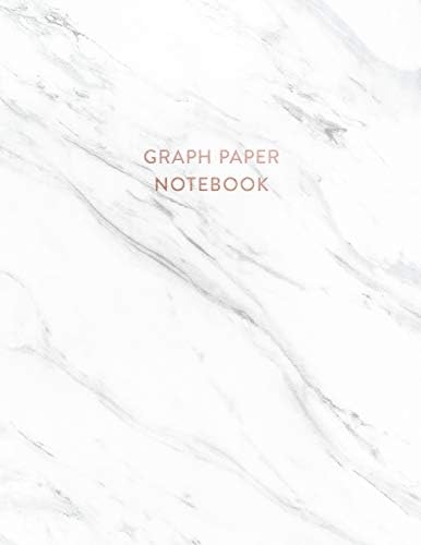 Graph Paper Notebook: Soft White Marble - 8.5 x 11 - 5 x 5 Squares per ...