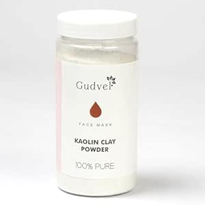 Gudvel Natural Kaolin Clay Powder for Face Pack, Skin Care, Mask, DIY ...