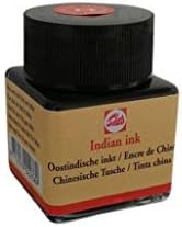 Scola 300ml Black Indian Drawing Ink Water Based Artist Pigment ...