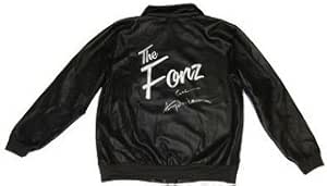Amazon.com: Henry Winkler signed "The Fonz" Logo Black Jacket (Fonzie ...