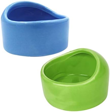 POPETPOP Gamelle en céramique pour hamster : 2 bols de nourriture pour ...