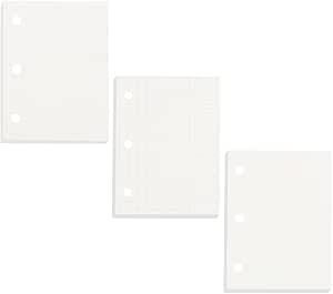 3 Pack Mini Binder Filler Paper Planner Refills 3 Holes Punched Refill ...