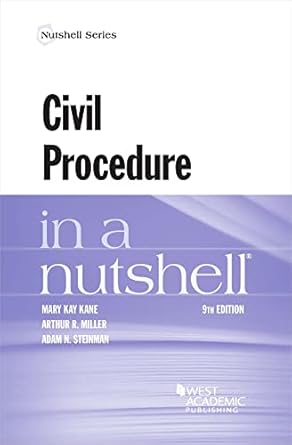 Amazon.com: Civil Procedure in a Nutshell (Nutshells): 9781685610142 ...