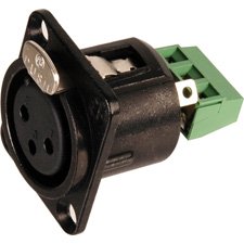 Amazon.com: Female Chassis Mount XLR to Screw Terminal-by-tecnec ...