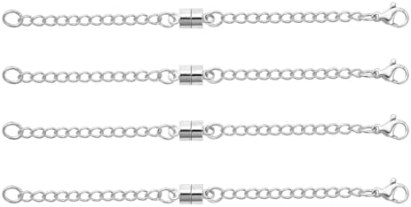 Amazon.com: Qulltk Magnetic Necklace Extender Silver and 14K Gold ...