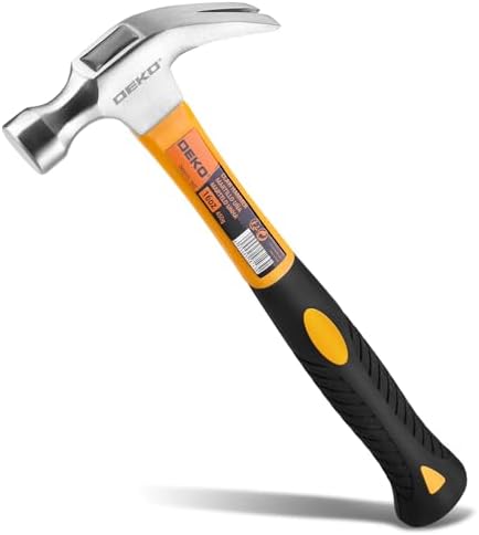 DEKOPRO 16 OZ Claw Hammer - Powerful Hammer with Fiberglass Handle ...