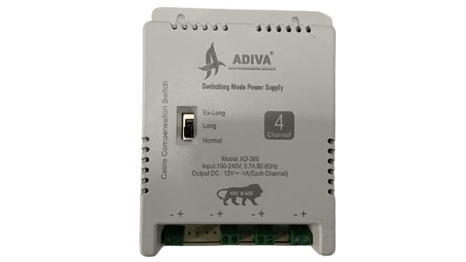 Amazon.in: Buy ADIVA 4 Channel SMPS for CCTV Power Supply 12v SMPS with ...