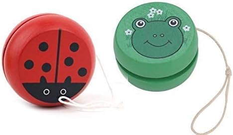 Neotea Wooden Smooth Spin Animal Printed Yo-Yo Toy High-Speed Wooden ...