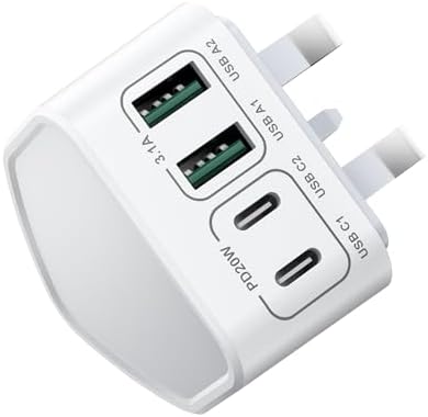 USB C Plug,20W 3 Pack USBC Wall Plug for Apple iPhone Fast Charger Plug ...