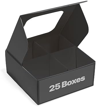 Amazon.com: Modsy Baking Mini Truffle Boxes - Black | VERY SMALL for 4 ...