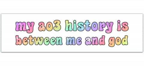 Amazon.com: Fanfiction Bumper Sticker | Fandom Sticker | Fan fiction ...