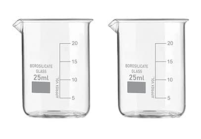 Witeg Borosilicate Glass Beaker 25 ML With Graduation for Lab Pack of 1 ...