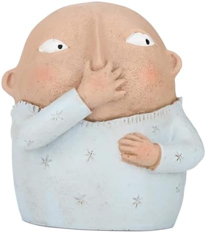 Amazon.com: Funny Boy Holding Nose Figurine Bathroom Decoration Desktop ...