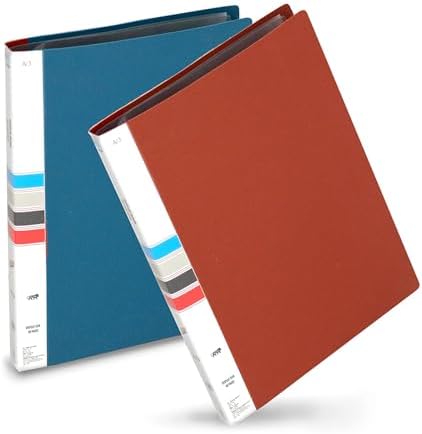 TULMAN 2 Pack 20 Pockets Bound A3 Size Presentation Display Book ...