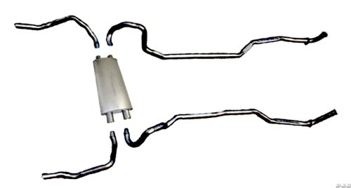 Amazon.com: Camaro Dual Exhaust System with Transverse Muffler Z-28 ...