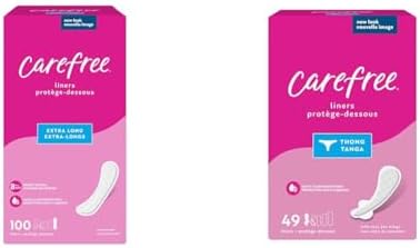 Amazon.com: Carefree Panty Liners, Extra Long Liners, Unwrapped ...