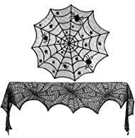 Amazon.com: Konsait Halloween Decoration Black Lace Cobweb Spiderweb ...