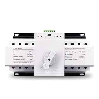 4P 63A 380V MCB Type Dual Power Automatic Transfer Switch ATS 1Pcs(2 ...