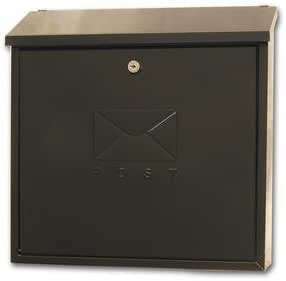 Contemporary Rectangular Post Box - Black : Amazon.co.uk: DIY & Tools