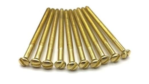 Pack of 10 Brass Electrical Screws 50mm Brass M3.5 Long Socket Screw ...