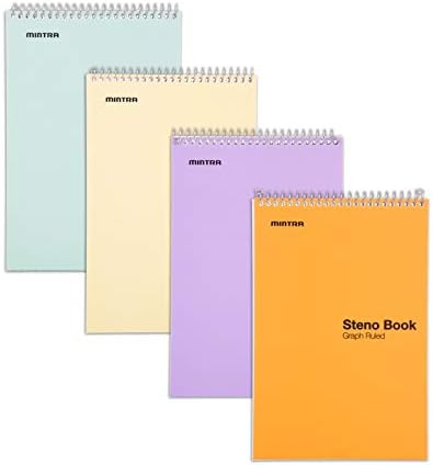 Amazon.com : Mintra Office Steno Book - (Pastel Colors, 4 Pads/Pack ...
