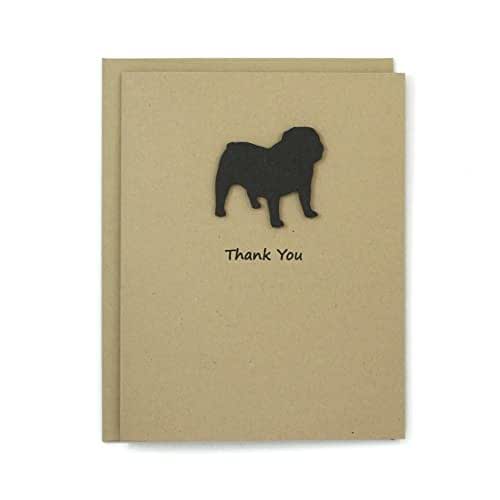 Amazon.com: Bulldog Thank You Card | 25 Dog Colors Available | Choose ...