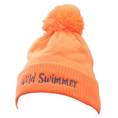 Wild Swimmer - Thermal Bobble Hat, Bright Orange Perfect Wild Swimming ...