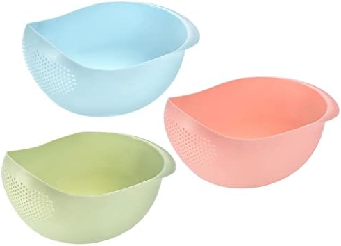Amazon.com: Rice Sieve Plastic Colander Kitchen Drain Basket with ...