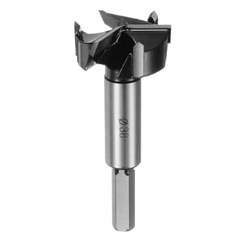 HARFINGTON Forstner Drill Bit 38mm (1-1/2") Tungsten Carbide 3 Flutes 4 ...