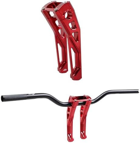 Amazon.com: POWER JAMES 8.0" Tall Red Handlebar Risers with Inside ...