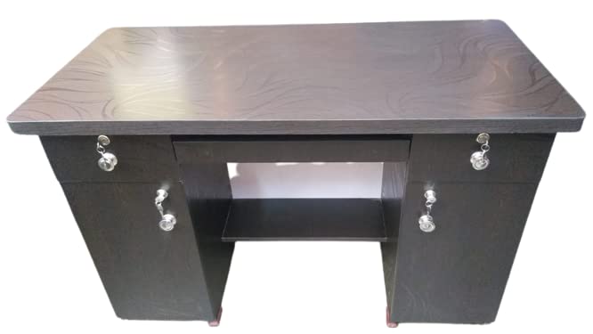 Wood Study & Computer Table and Office Desk with Keyboard Tray (1 ...