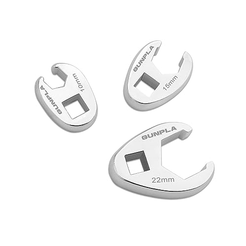 Gunpla 13 Pieces Crowfoot Wrench Set, 8-22mm Open End Drive Metric ...