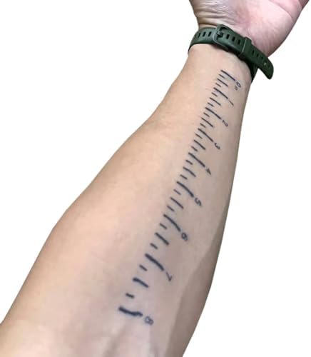 Amazon.com : Tong Gu Fish Ruler Temporary Tattoo Sticker Waterproof ...
