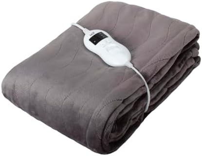Mia&Coco Electric Heated Blanket Throw Flannel Sherpa Fast Heating ...