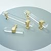 10"(256mm) Square Acrylic Cabinet Pulls Dresser Handles Clear Lucite ...