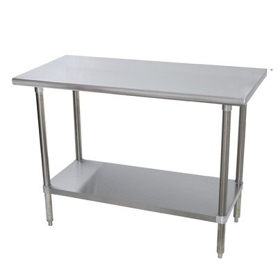 Heavy Duty Height Adjustable Stainless Steel Top Workbench Size: 35.5 ...