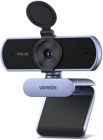 UGREEN Webcam 2K 30FPS Full HD Camera USB A PC Due Micro Autofocus ...