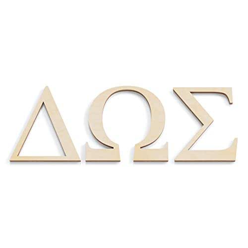 Amazon.com: 2-18 inch Tall (1/4" Thick) (3 Letters) Greek Wood Letters ...