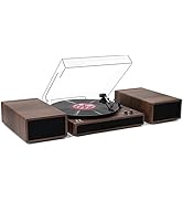 Amazon.com: Vintage 3-Speed Turntable Bluetooth Input Record Player ...