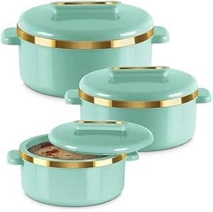 Amazon.com: Casserole Set for Kitchen | Inner Stainless Steel Casserole | Keeps Food hot & Fresh ...