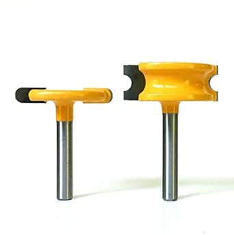 2 pc 1/4" Shank 1/4" Diameter Flute & Bead Canoe Router Bit Set: Amazon ...