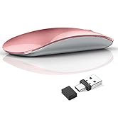 Amazon.com: Uiosmuph LED Wireless Mouse, G12 Slim Rechargeable Silent ...