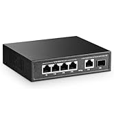 Amazon.com: 6 Port Mini Gigabit Industrial DIN-Rail PoE Switch, 4 x 100 ...