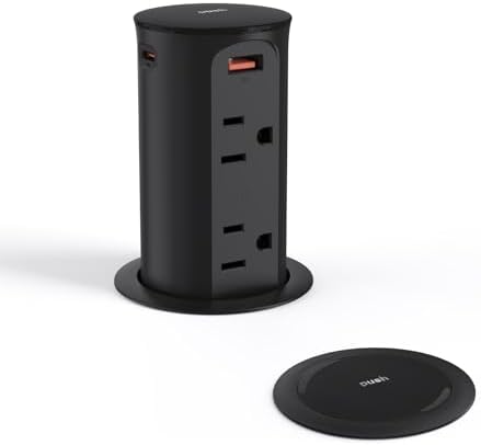 Amazon.com: Pop up Outlet for Countertop,3-1/8 inch Hole Desk Grommet ...