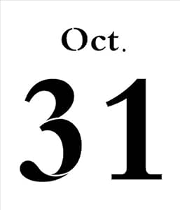 Amazon.com: Oct. 31 Halloween Stencil - 7" x 6" - STCL2008_1 - by StudioR12