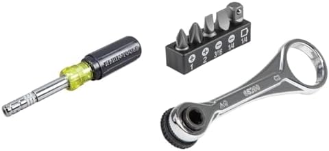 Klein Tools 8-in-1 Magnetic HVAC Slide Drive Screwdriver/Nut Driver Set ...