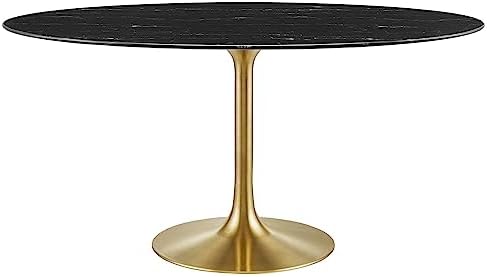 Amazon.com - Modway Lippa Round 48" Artificial Marble Mid-Century ...