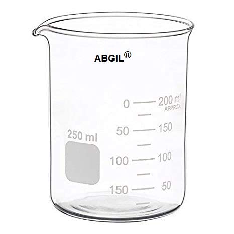 ABG BOROSILICATE GLASS BEAKER. 250ML EACH SET OF 10 UNITS IN A BOX ...