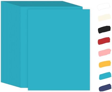 100 Sheets Light Blue Cardstock 8.5 x 11 65lb Pastel Paper, Goefun Blue ...