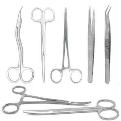 Buy GOLDFINCH 7 Forcep Minor Surgery Set Medical Forcep (Suture Cutting ...